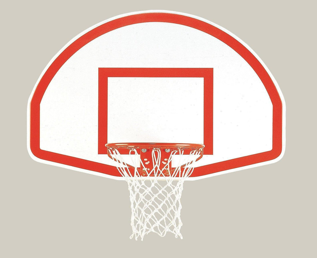 Lifeguard white aluminum backboard with border & shooter's square ...