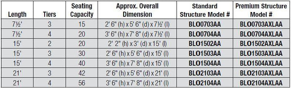 Standard aluminum portable outdoor bleachers – bisoninc